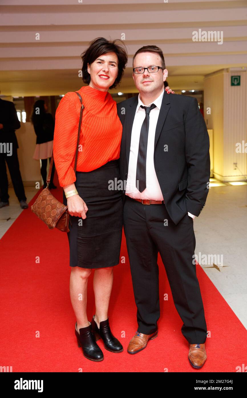 Alice Reijs and partner pictured on the red carpet at the arrival for ...