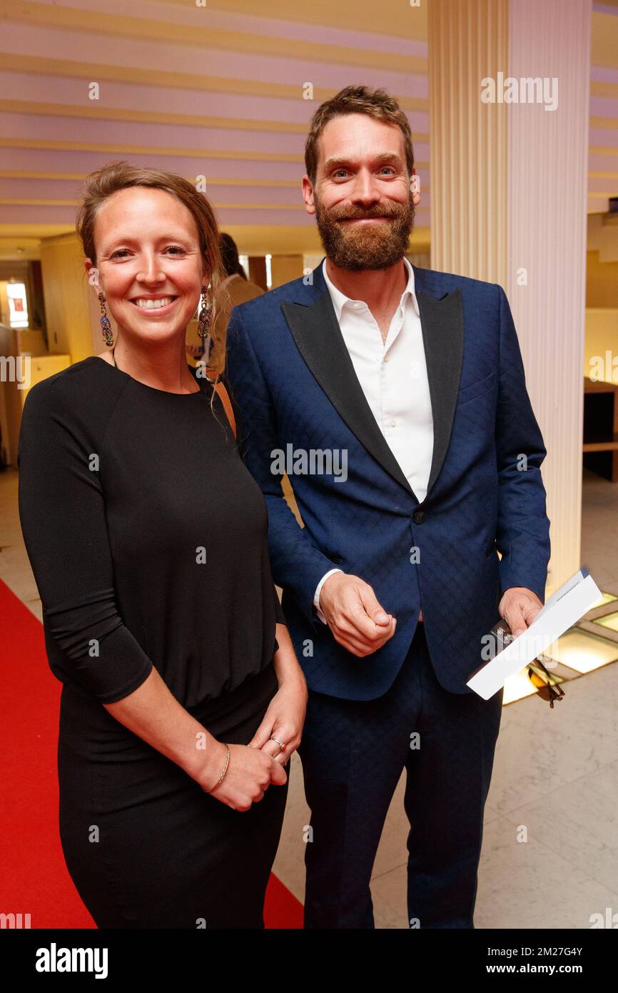 Radio presenter Otto-Jan Ham and partner pictured on the red carpet at ...