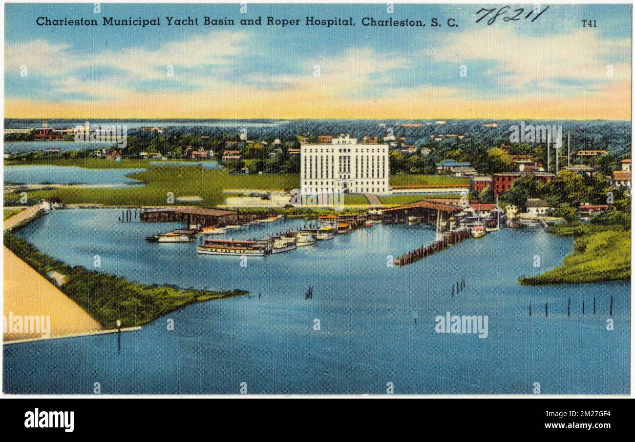 Charleston Municipal Yacht Basin and Roper Hospital, Charleston, S. C ...