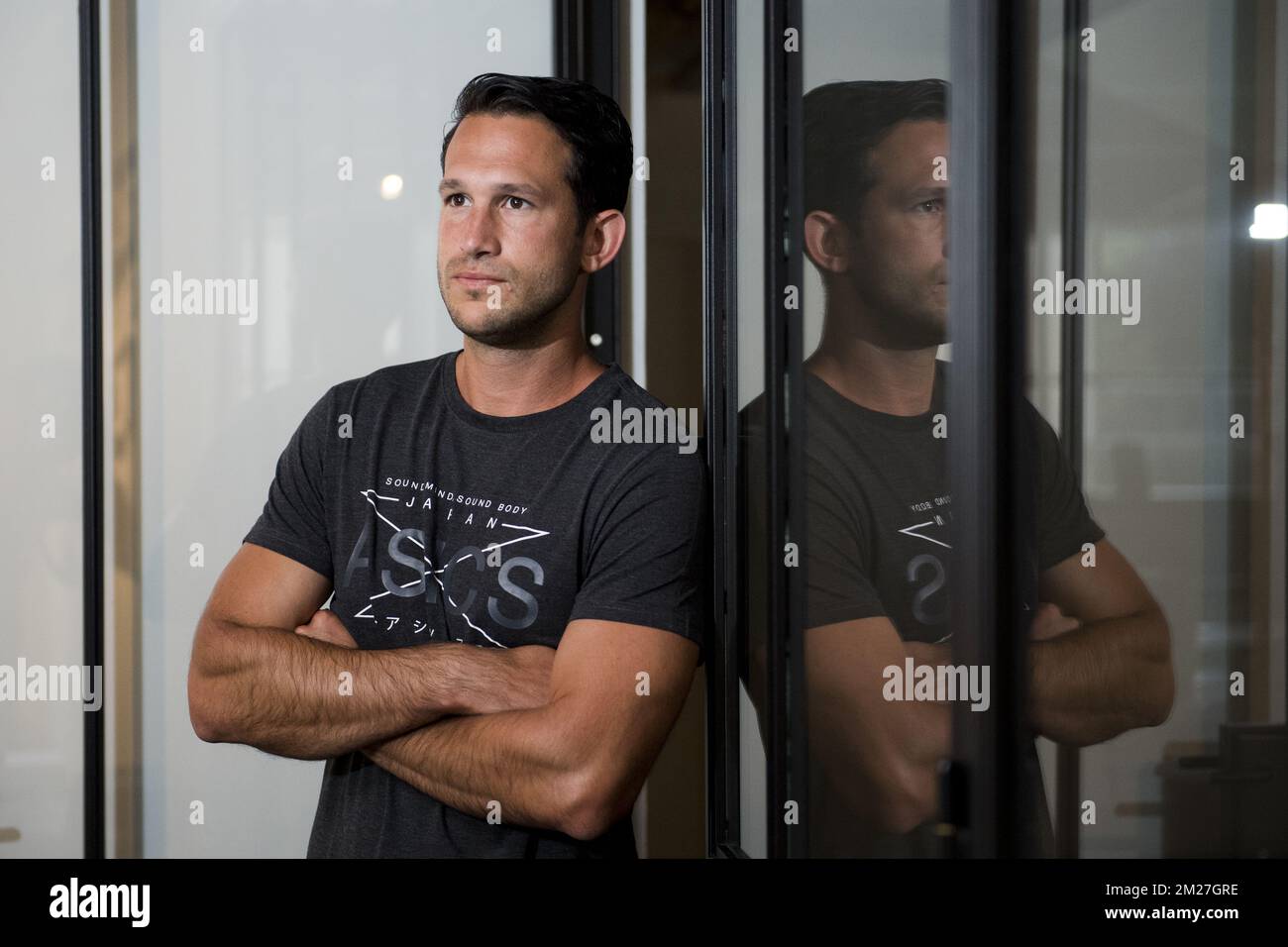Belgian athletics coach Michael Van der Plaetsen poses for the ...