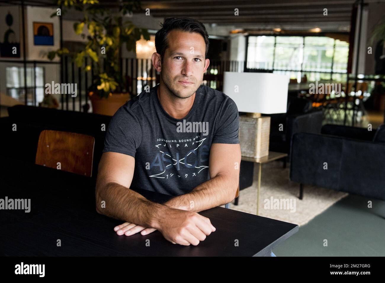 Belgian athletics coach Michael Van der Plaetsen poses for the ...