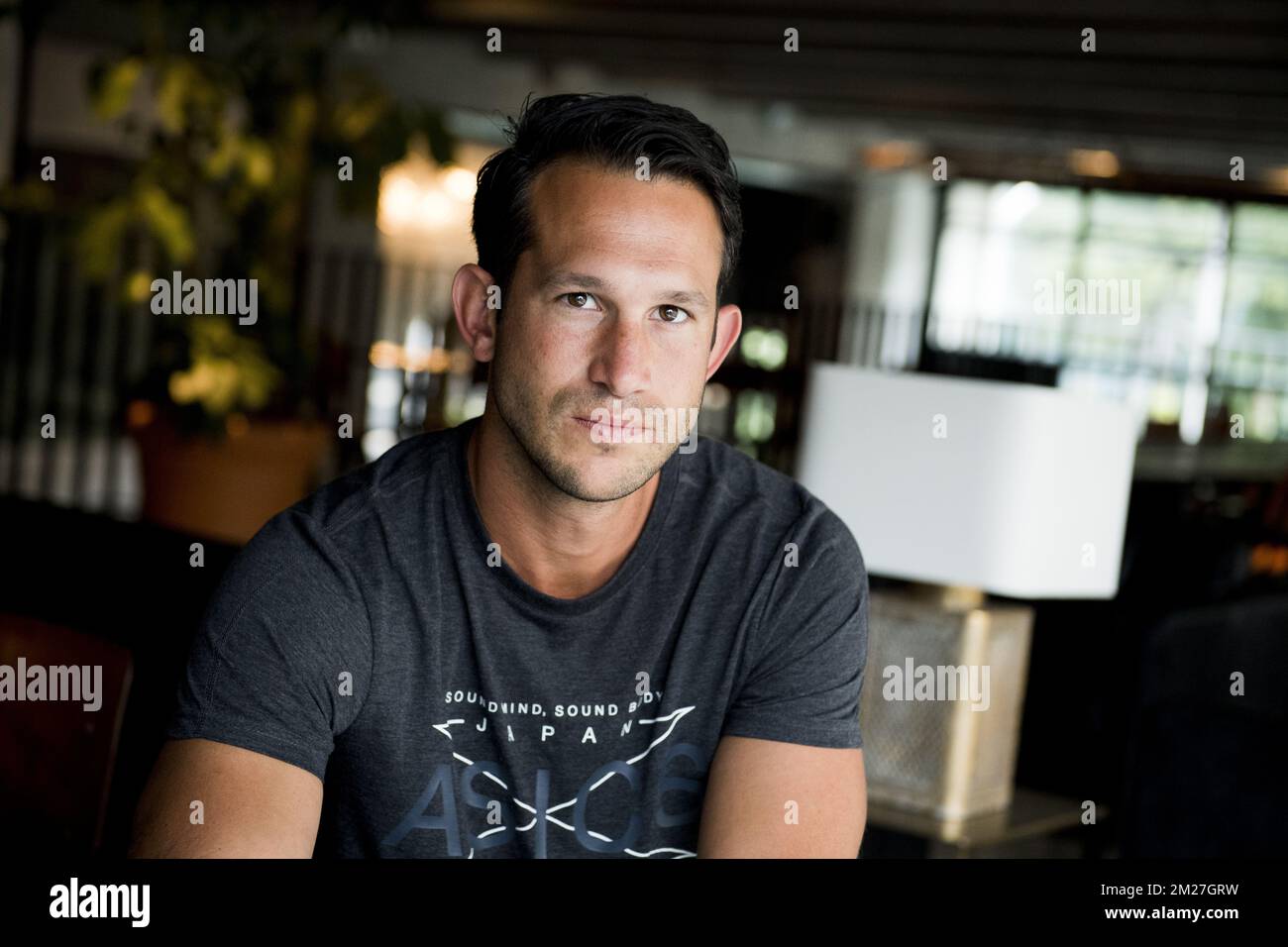 Belgian athletics coach Michael Van der Plaetsen poses for the ...