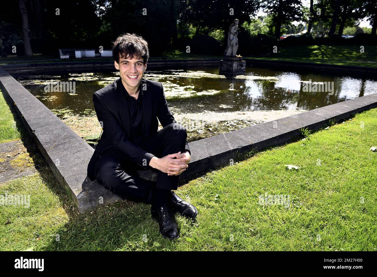 First laureate Victor Julien-Laferriere poses for the photographer ...