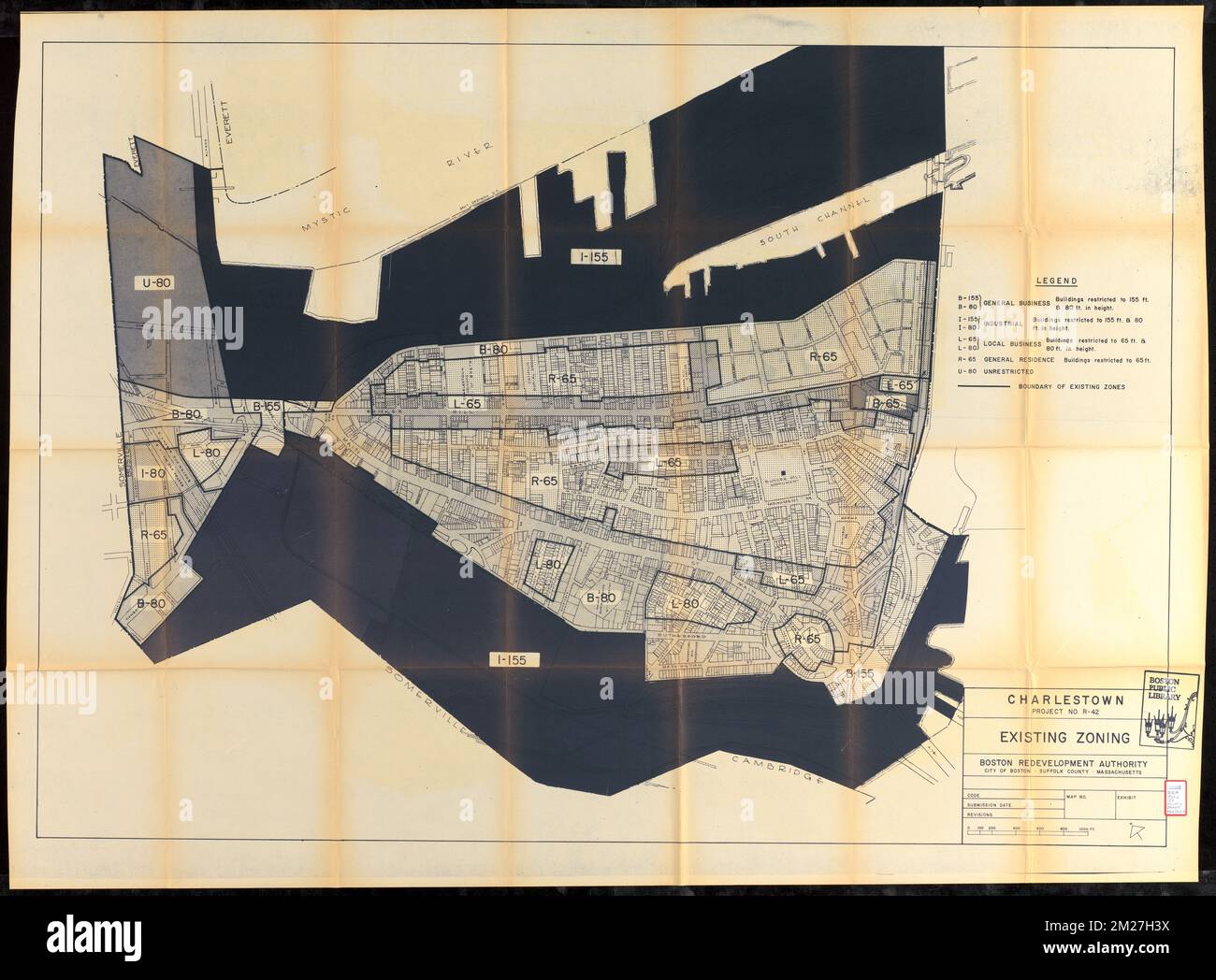 Charlestown project no. Mass r-42 (GN) : existing zoning , Charlestown ...