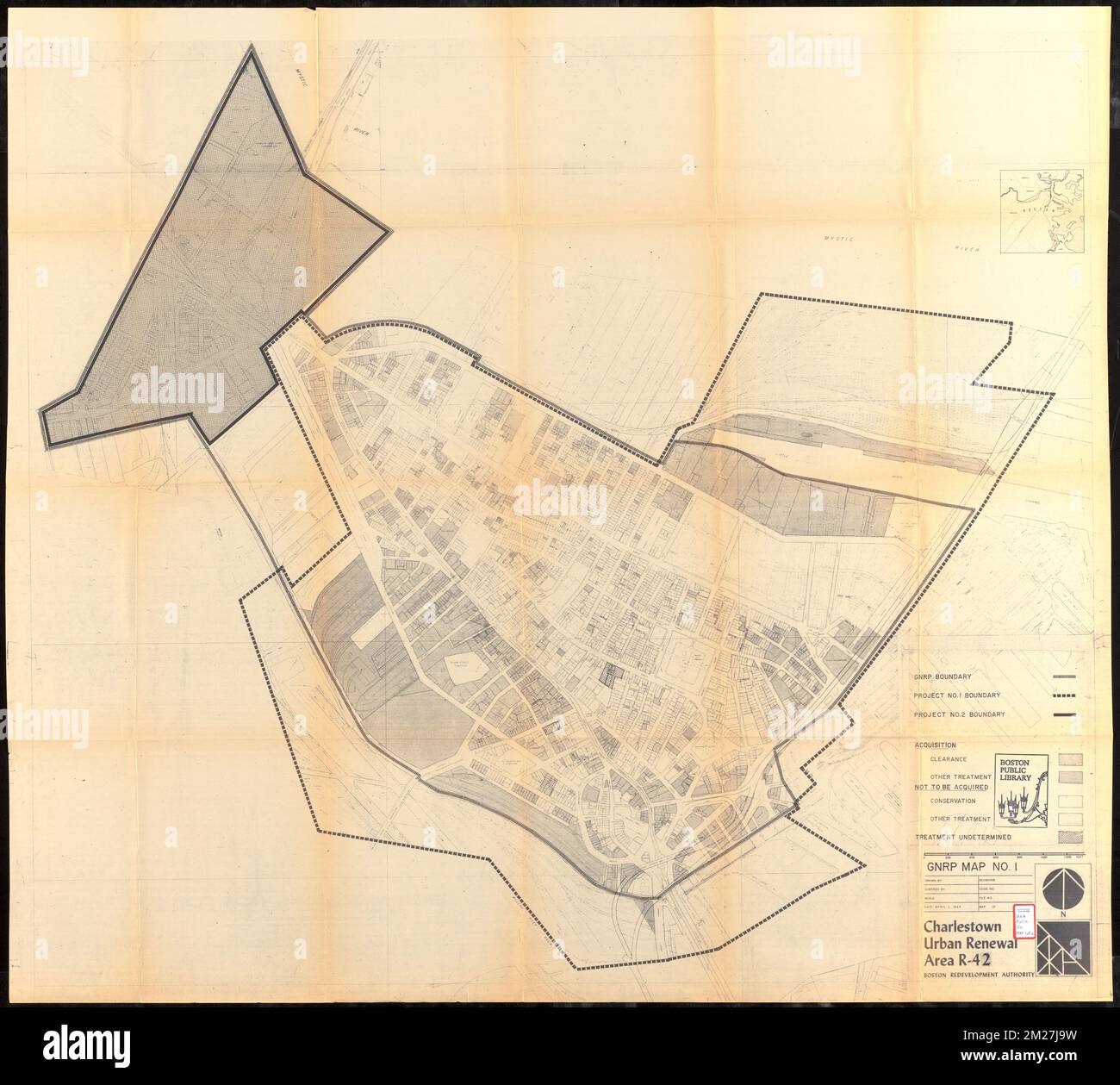 Charlestown urban renewal area r-42 : GNRP map no. 1 , Charlestown ...