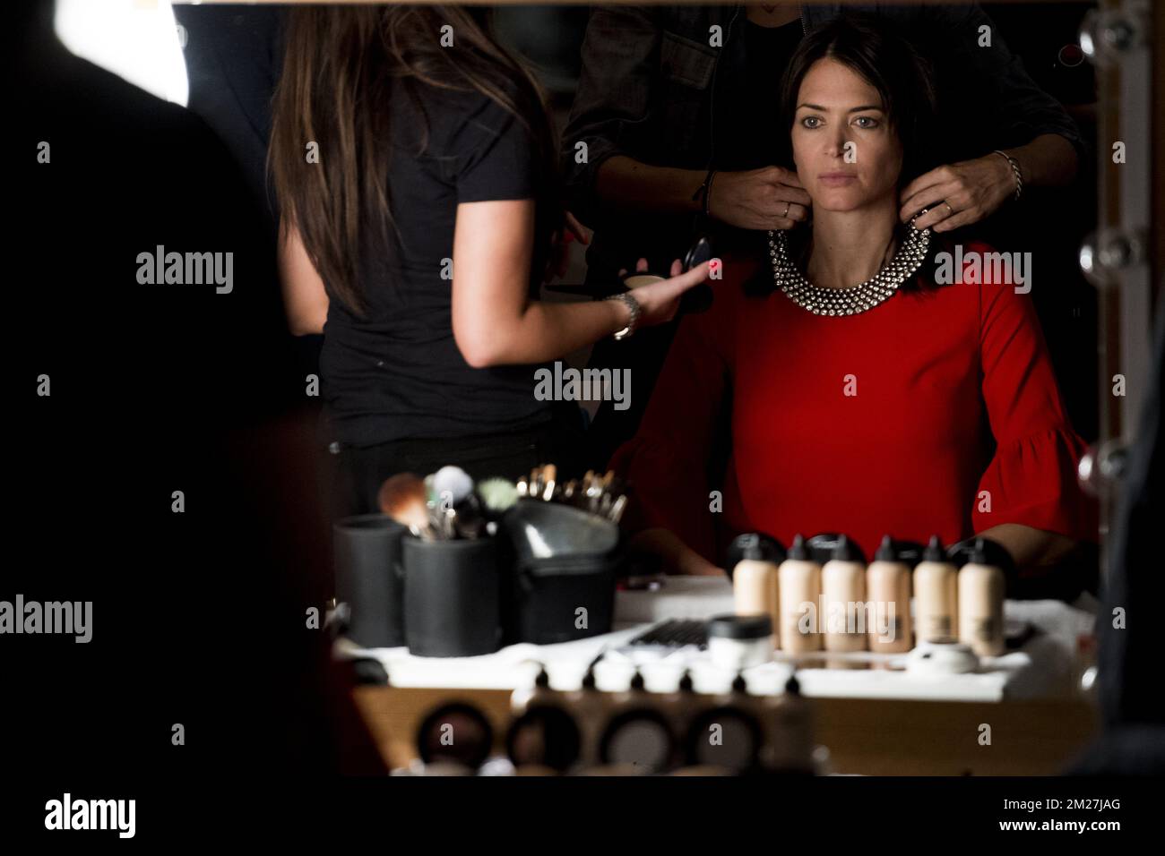 television personality Astrid Coppens pictured during a visit to the ...