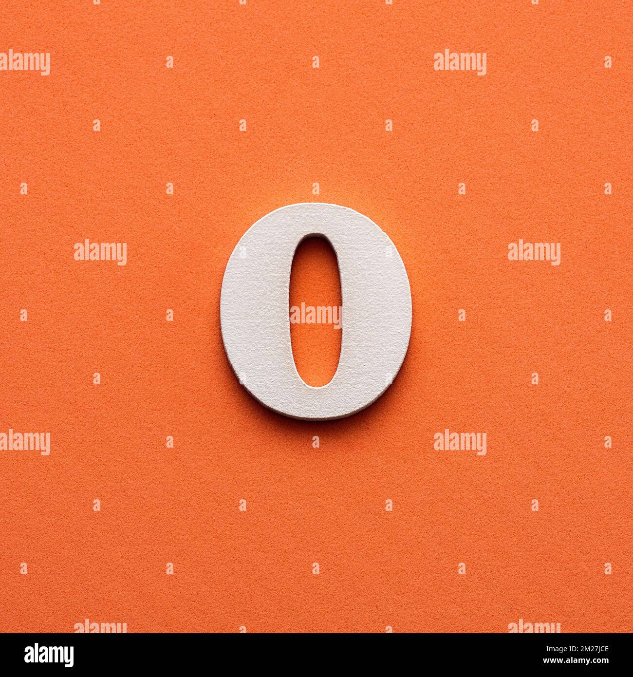 Number zero - white number in wood on pink background Stock Photo - Alamy