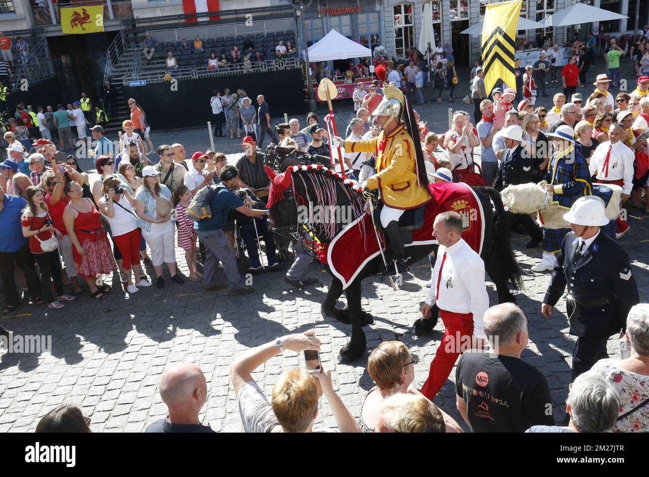 Illustration picture shows the Ducasse - Doudou folkloric festival in ...