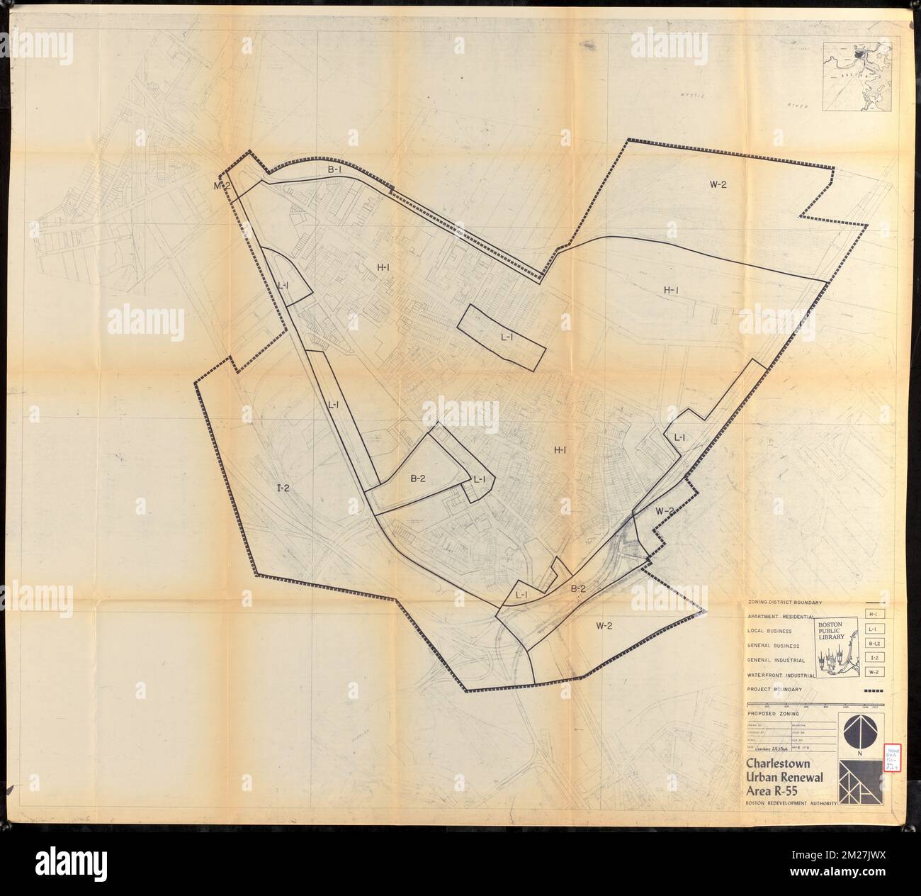 Charlestown urban renewal area r-55 : proposed zoning , Charlestown ...