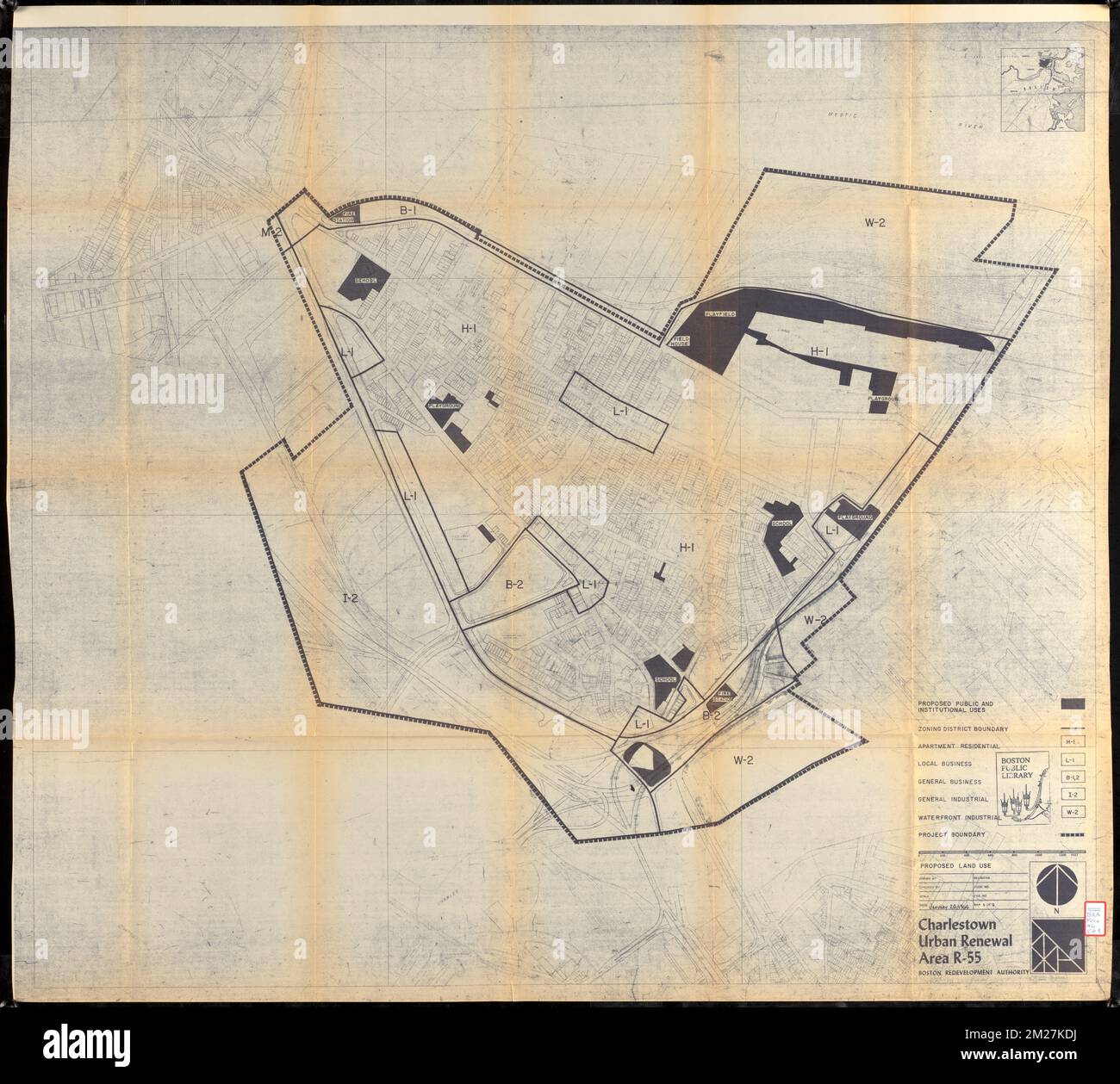 Charlestown urban renewal area r-55 : proposed land use , Charlestown ...