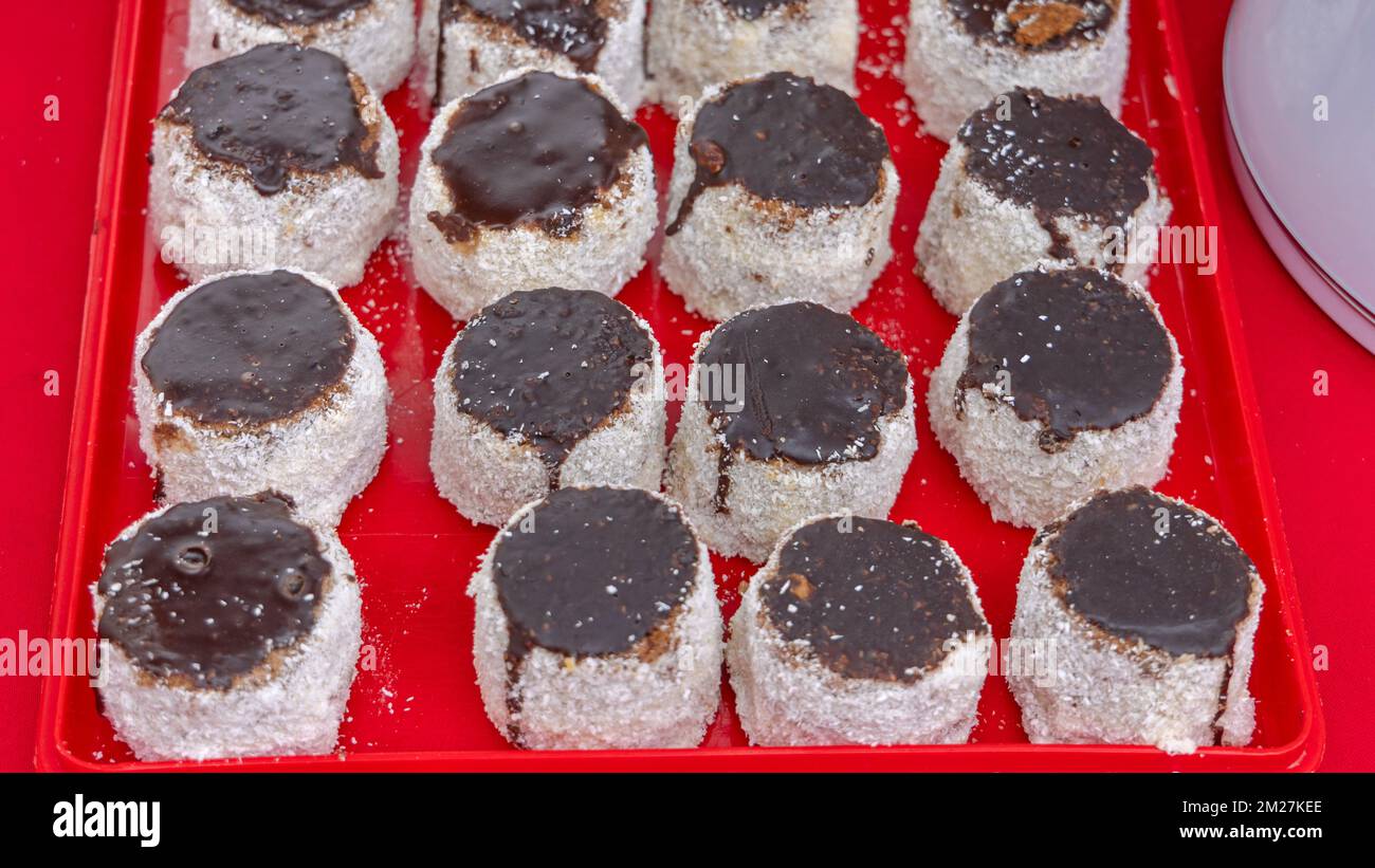 Russian Caps Cakes Dessert Traditional Balkans Cuisine Stock Photo - Alamy