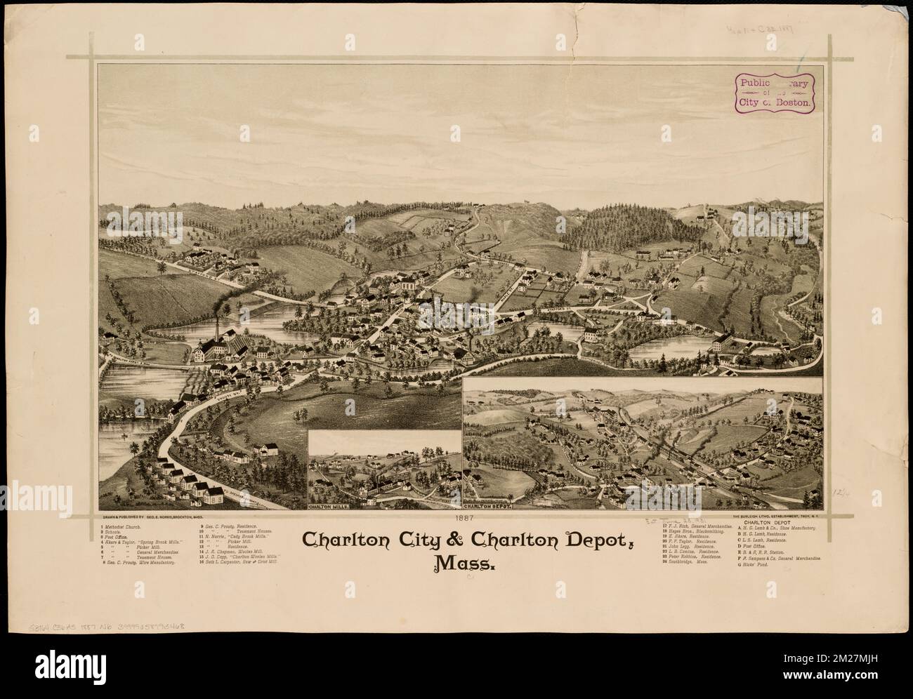 Charlton City & Charlton Depot, Mass , Charlton Mass., Aerial views ...