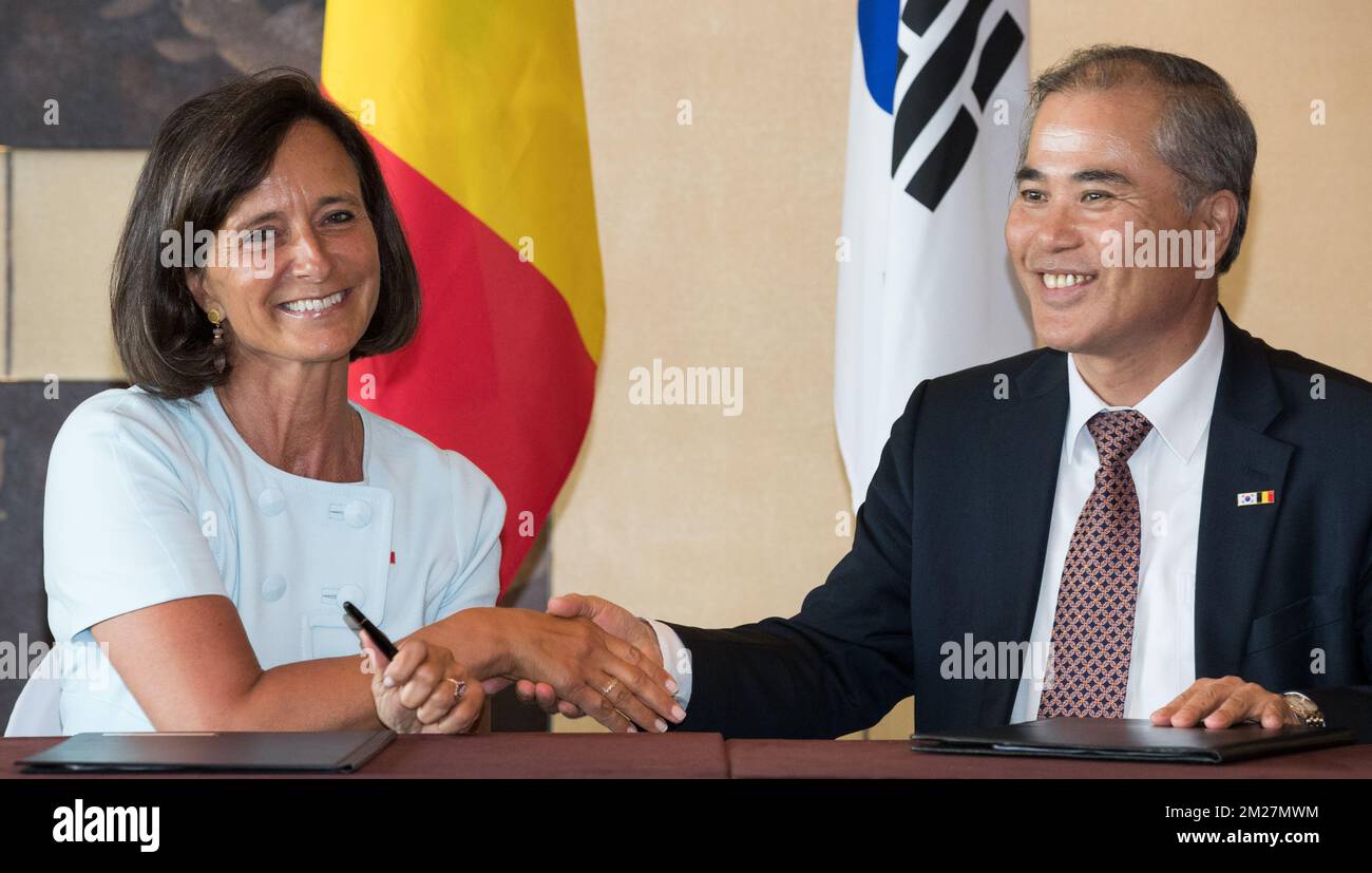 Inex CEO Catherine Gillain Pycke and Yoonique Corporation CEO Remy Yoon ...