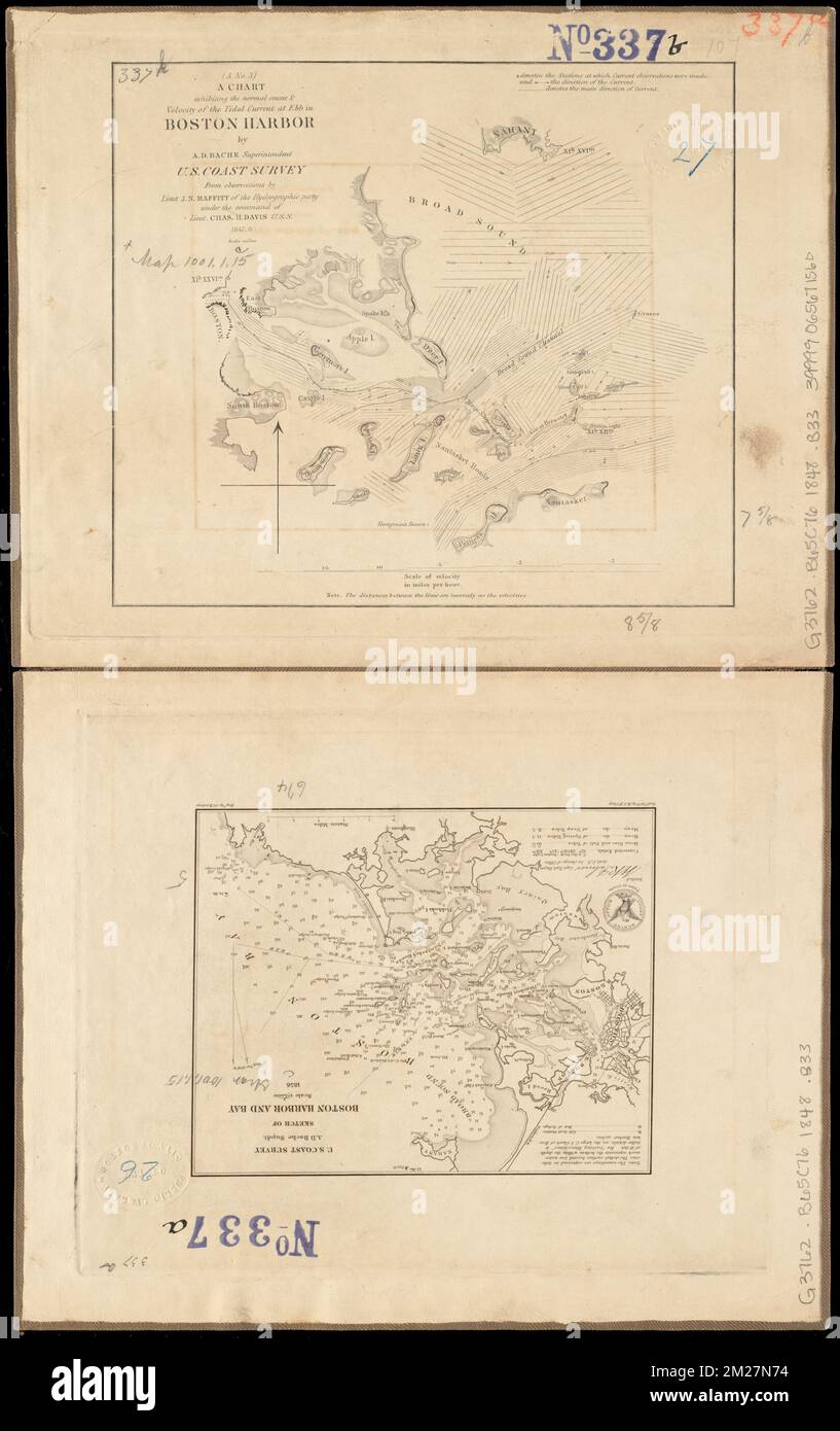 A chart exhibiting the normal course & velocity of the tidal current at ...