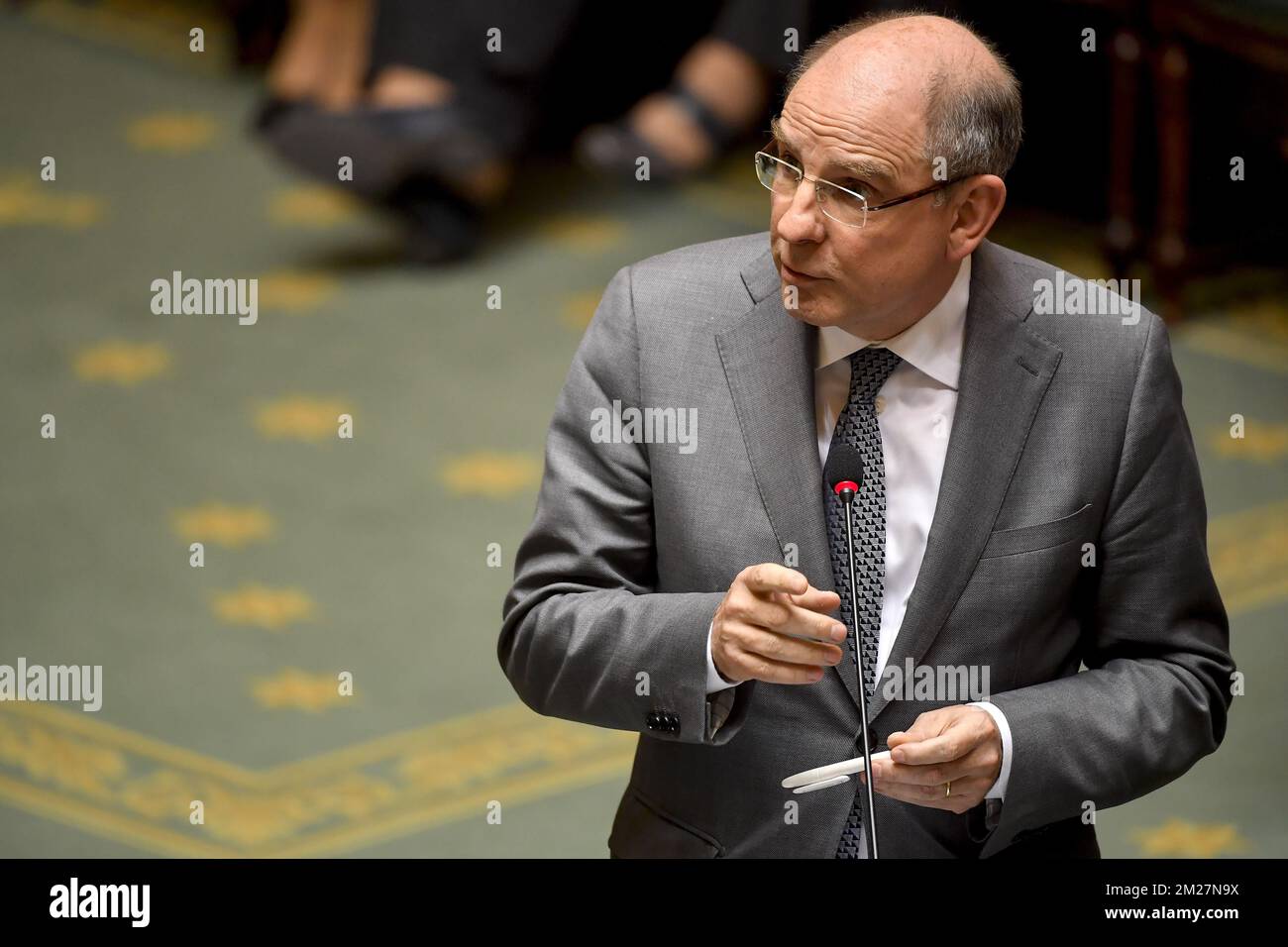 Minister of Justice Koen Geens pictured during a plenary session of the ...
