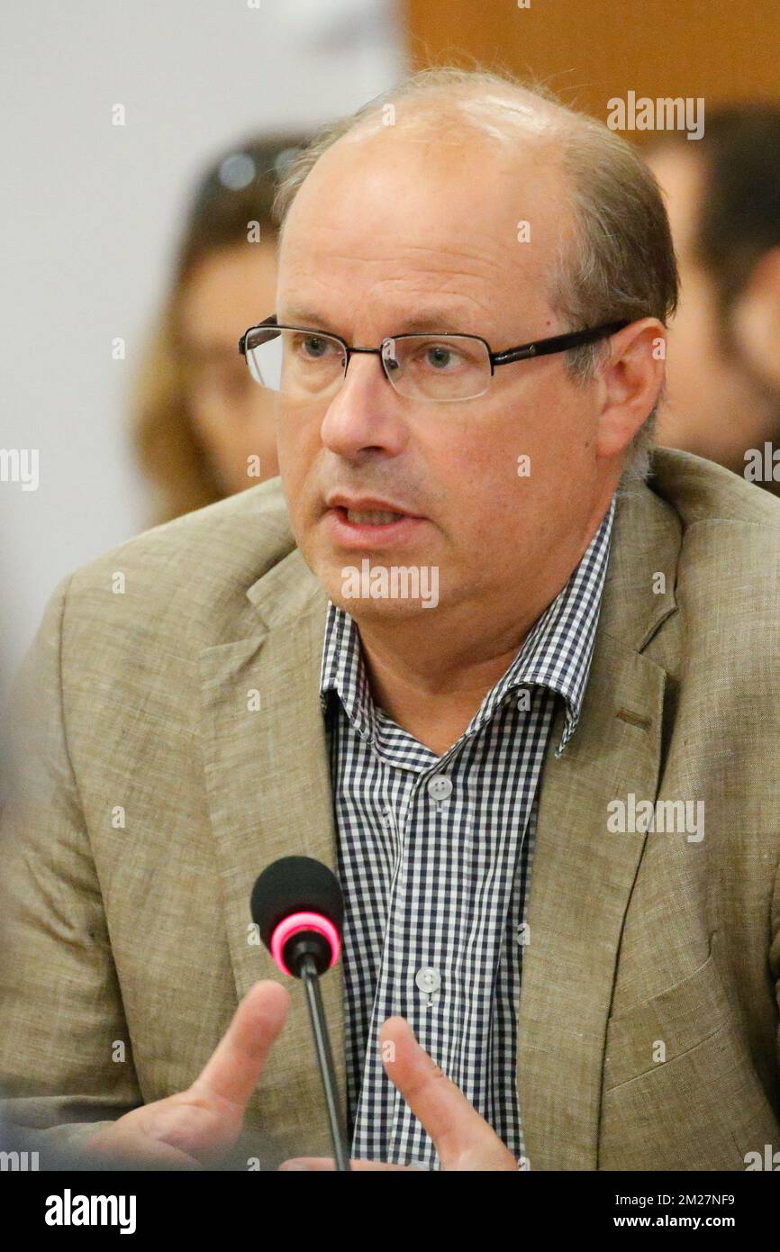 CD&V's Paul Delva pictured during a plenary session of the parliament ...