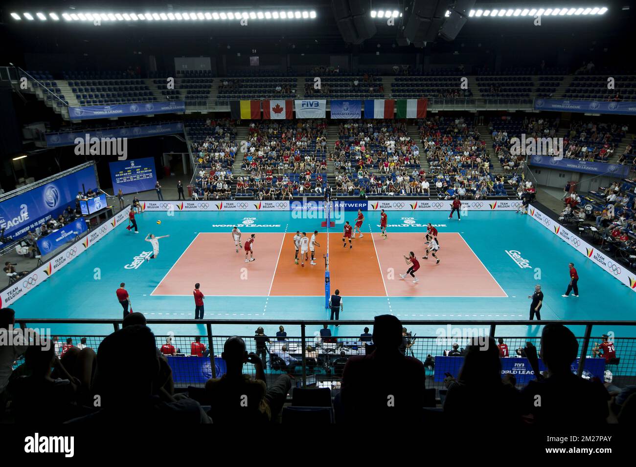 Illustration picture shows the Lotto Arena during a World League game ...