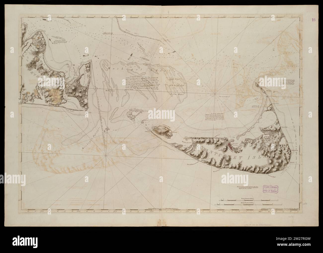 [Chart of Nantucket Island and the eastern half of Martha's Vineyard ...