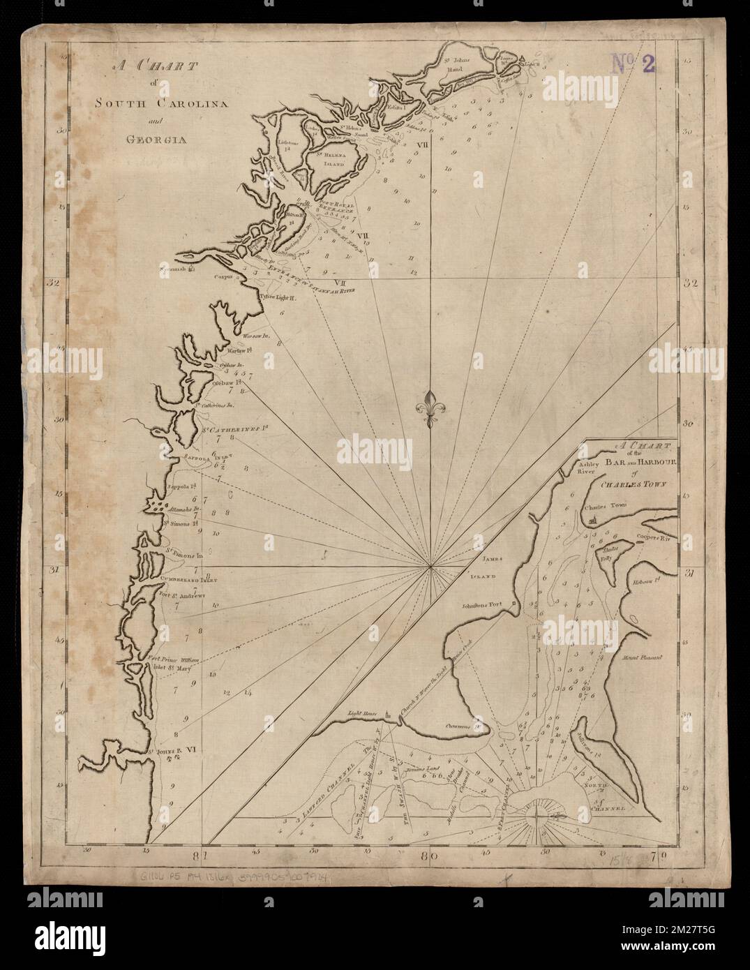 A chart of South Carolina and Georgia , Coasts, Georgia, Maps, Early ...