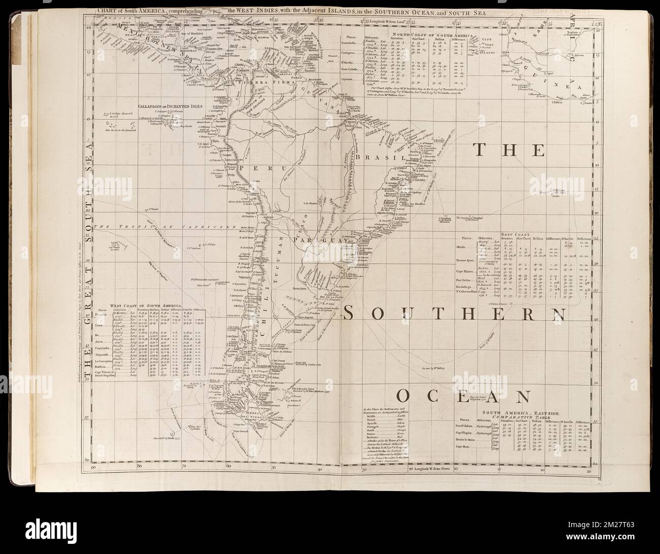 Chart of South America, comprehending the West Indies, with the ...
