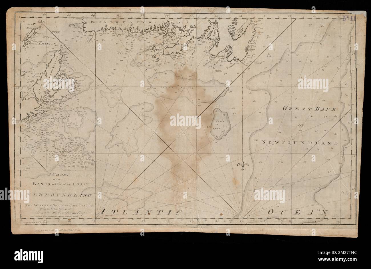 A chart of the banks and part of the coast of Newfoundland including ...