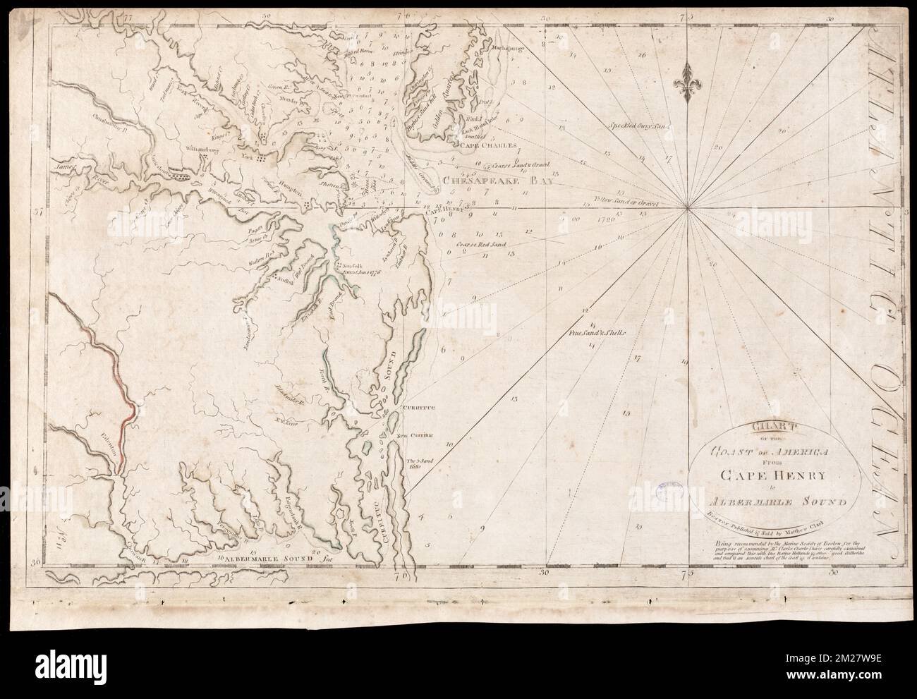 Chart of the coast of America from Cape Henry to Albermarle Sound ...
