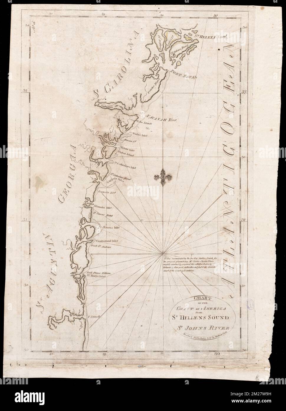 Chart of the coast of America from St. Hellens Sound [to] St. Johns ...