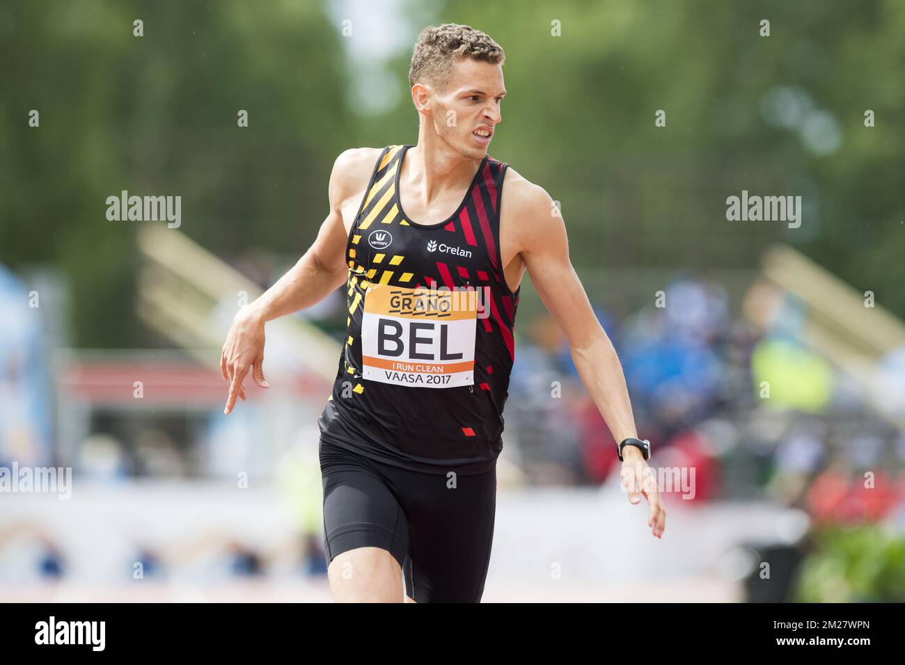Belgian Dylan Borlee pictured in action during the men's 400m on day ...