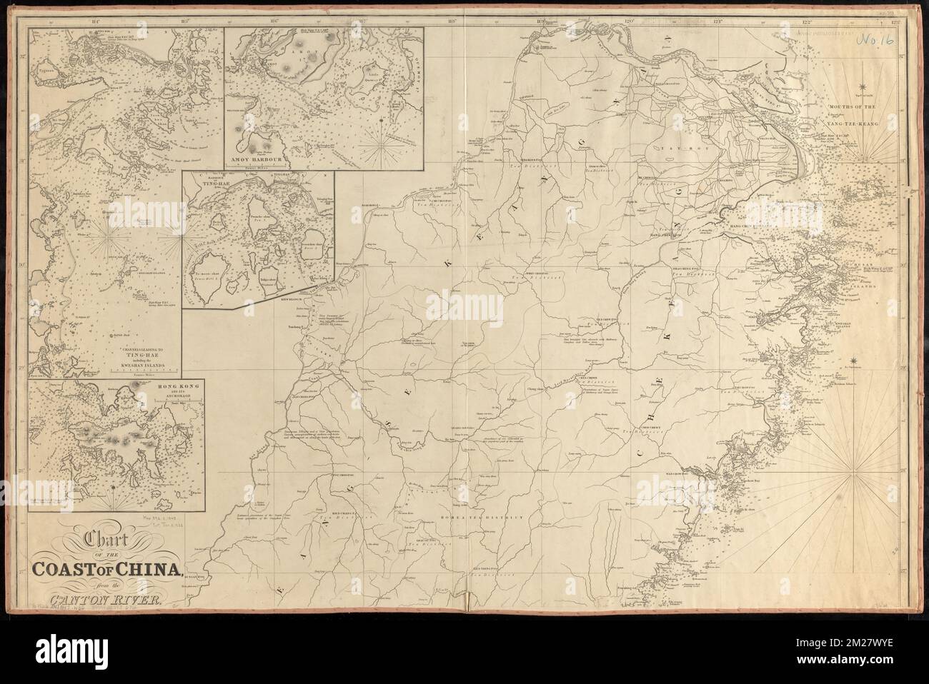 Chart of the coast of China, from the Canton River, to the Yang Tze ...