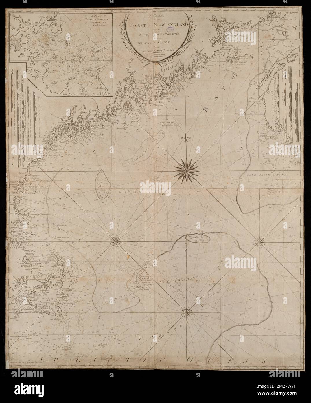 A chart of the coast of New England from the South Shoal to Cape Sable ...