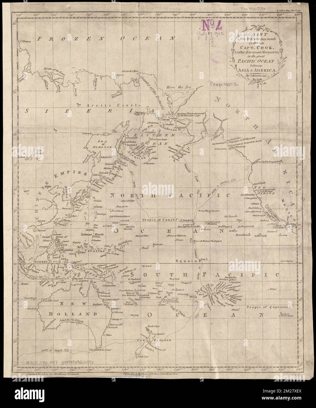 A chart of the discoveries made by the late Capt. Cook, & other European navigators, in the ...
