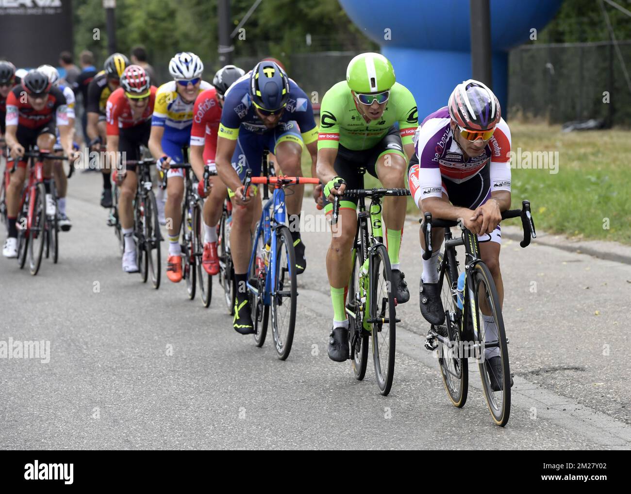 Illustration picture shows the pack of riders in action during the men ...