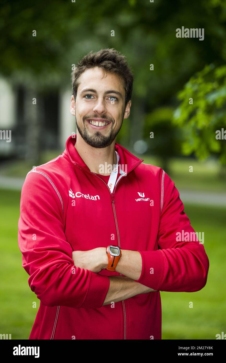 Belgian Bram Ghuys poses for a portrait at the European Athletics Team ...