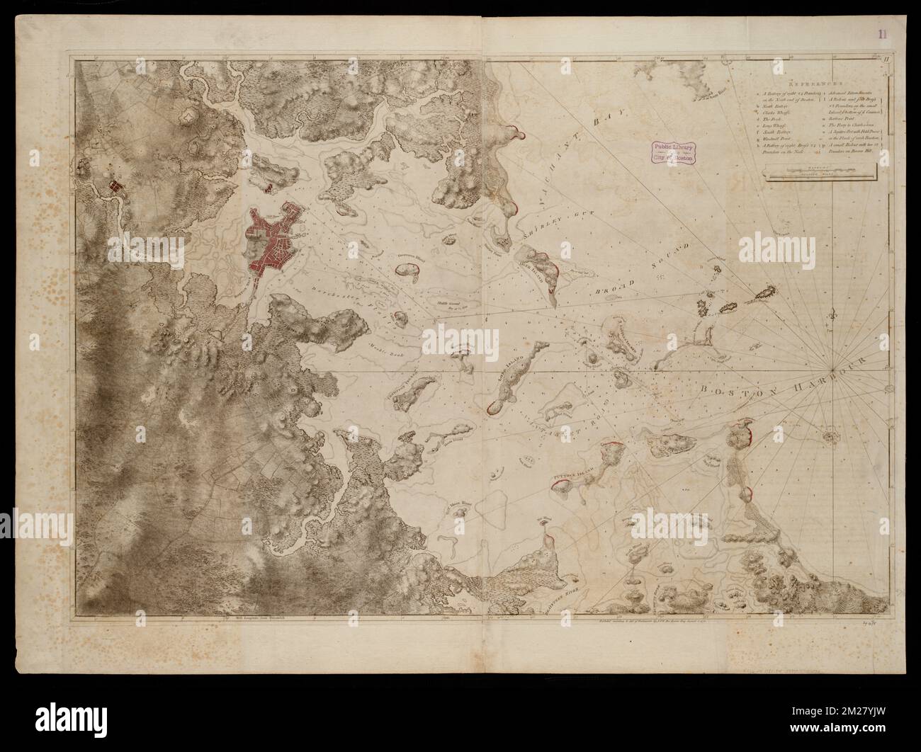 A chart of the harbour of Boston , Nautical charts, Massachusetts ...
