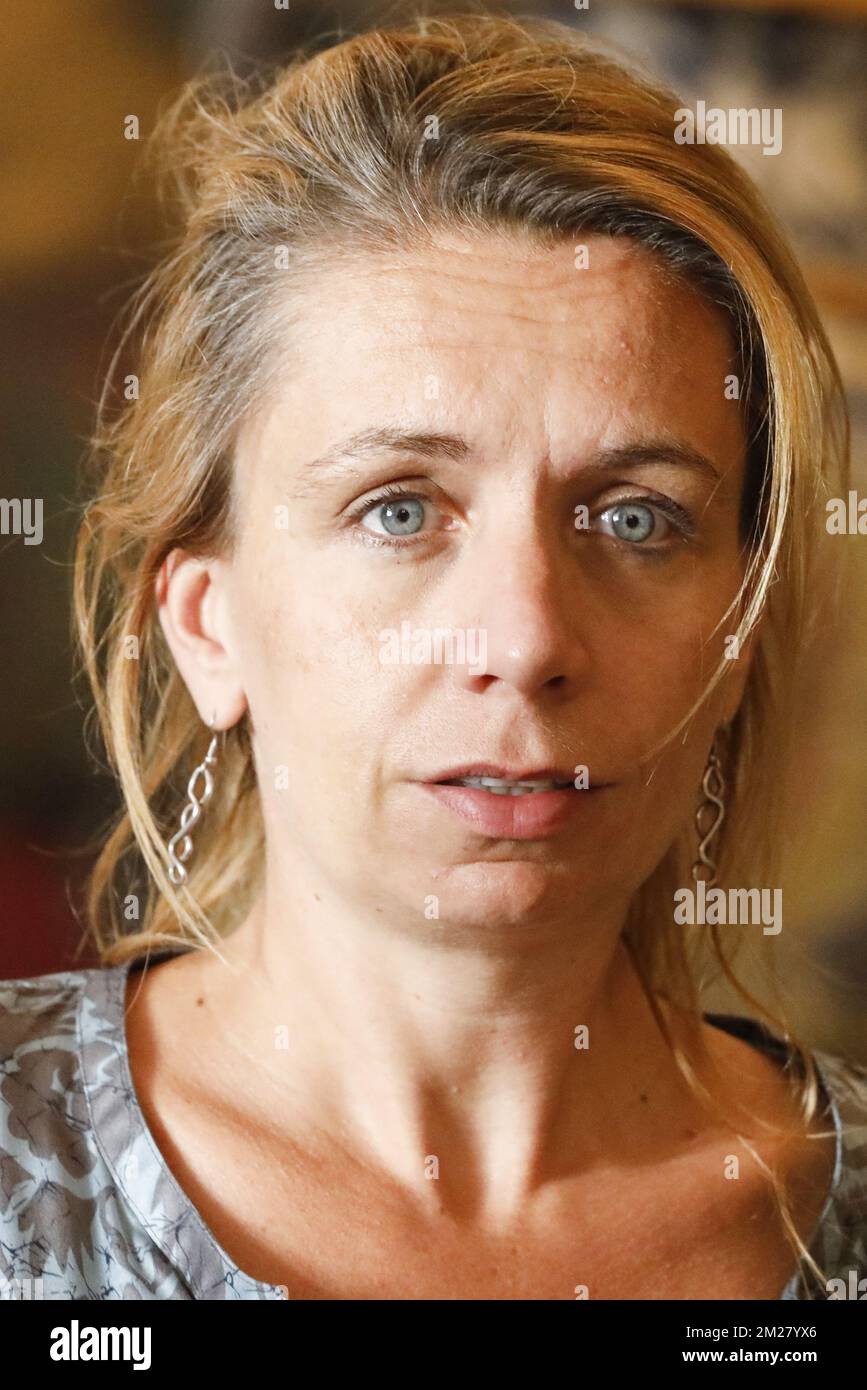 Brussels alderwoman Ans Persoons pictured as she resigned today at a ...