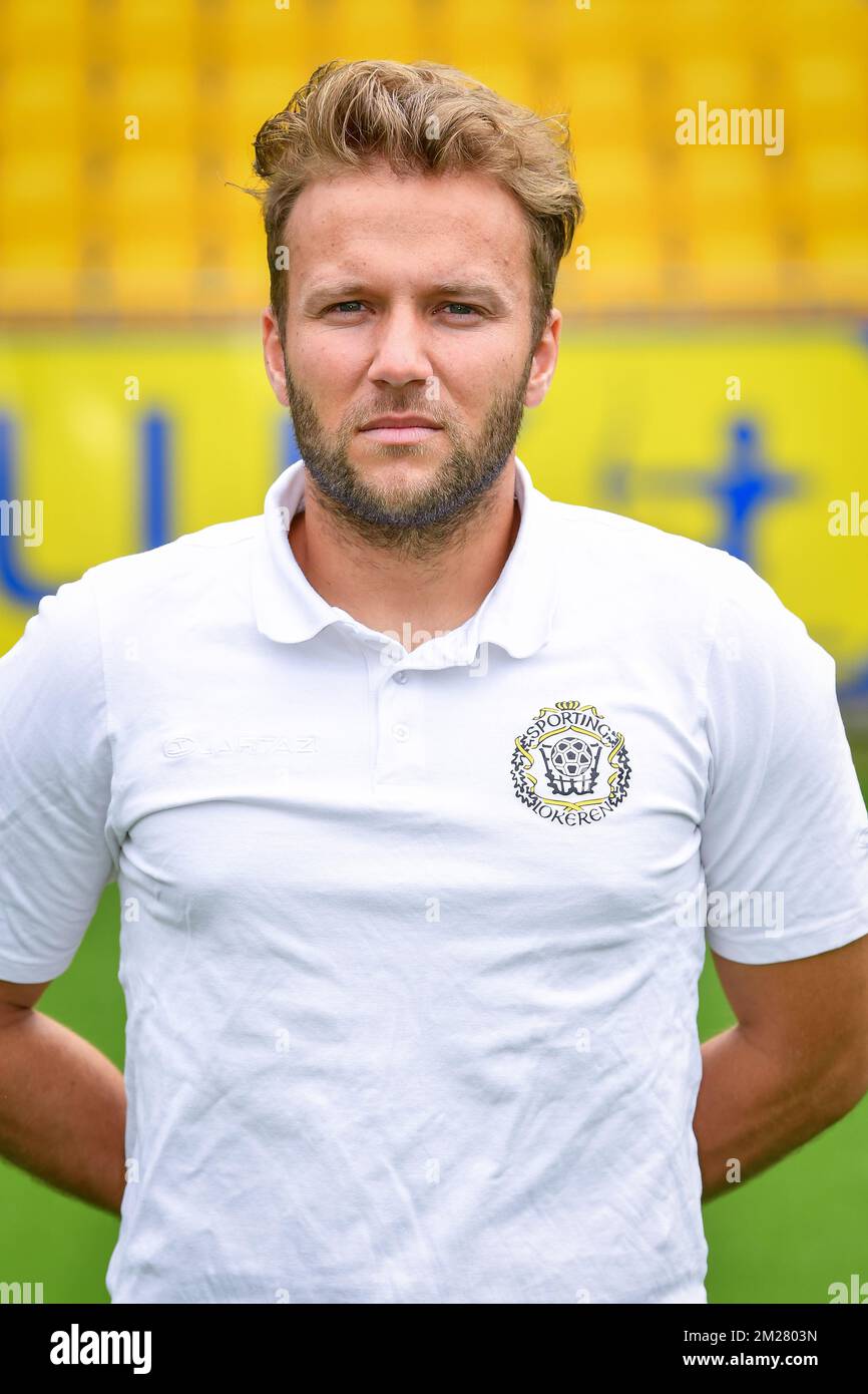Lokeren's Robin Adriaensen poses for photographer at the 2017-2018 ...