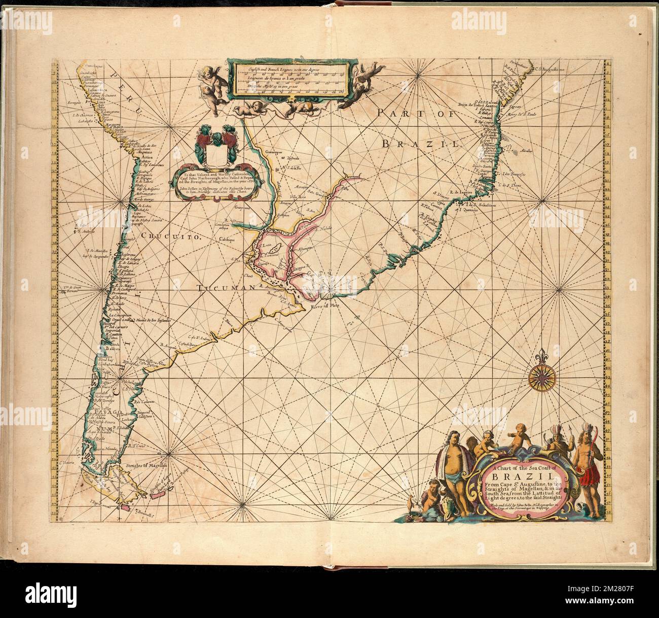 A chart of the sea coast of Brazil from Cape St. Augustine to the ...
