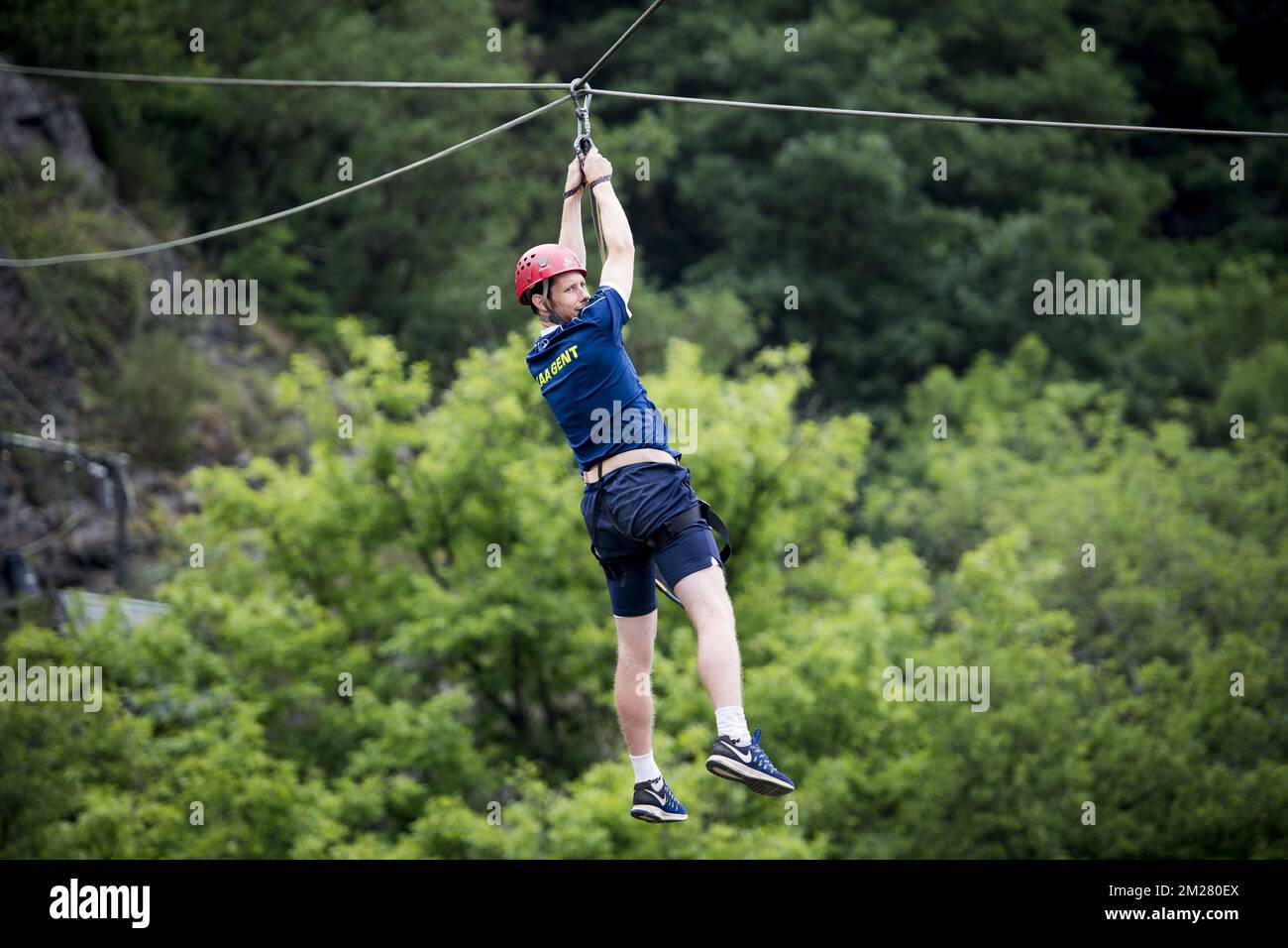 Gent's Thomas Matton pictured during a team building for the new 2017 ...