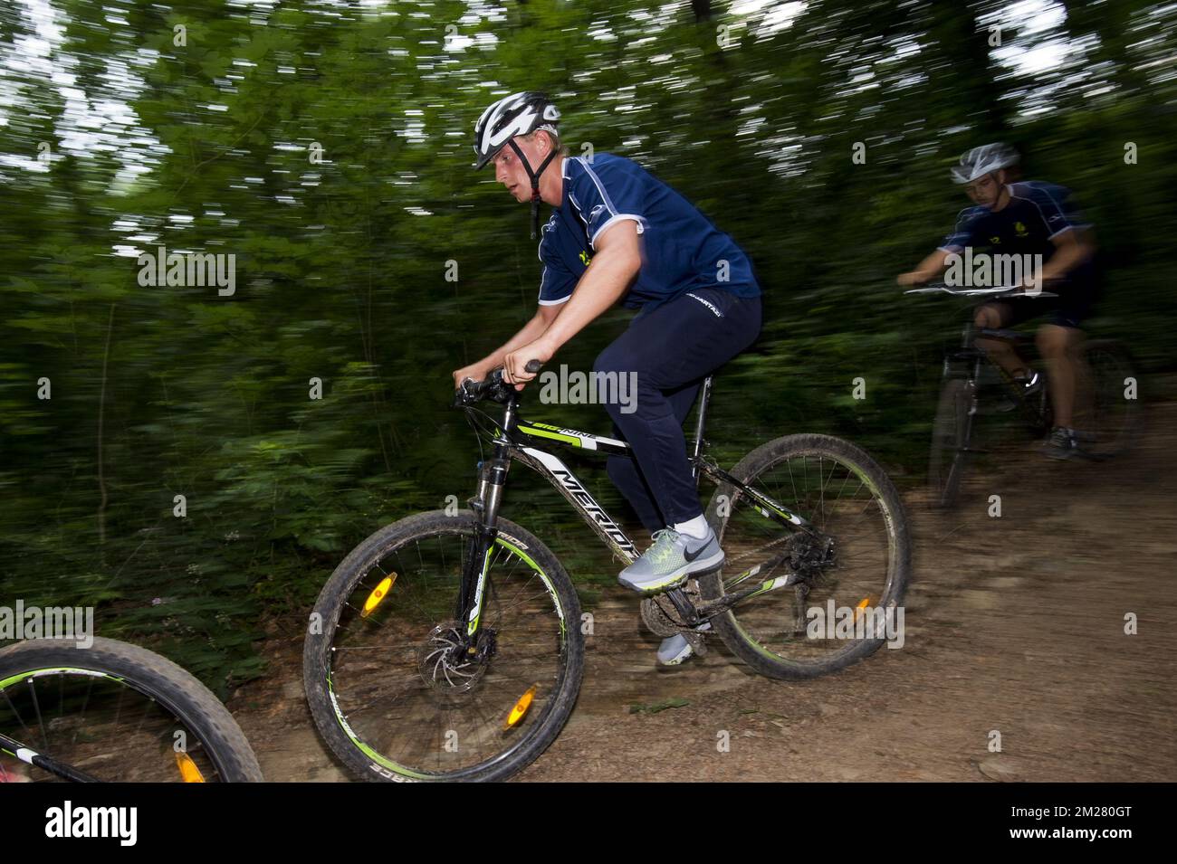 Gent's goalkeeper Jacob Rinne pictured during a team building for the ...