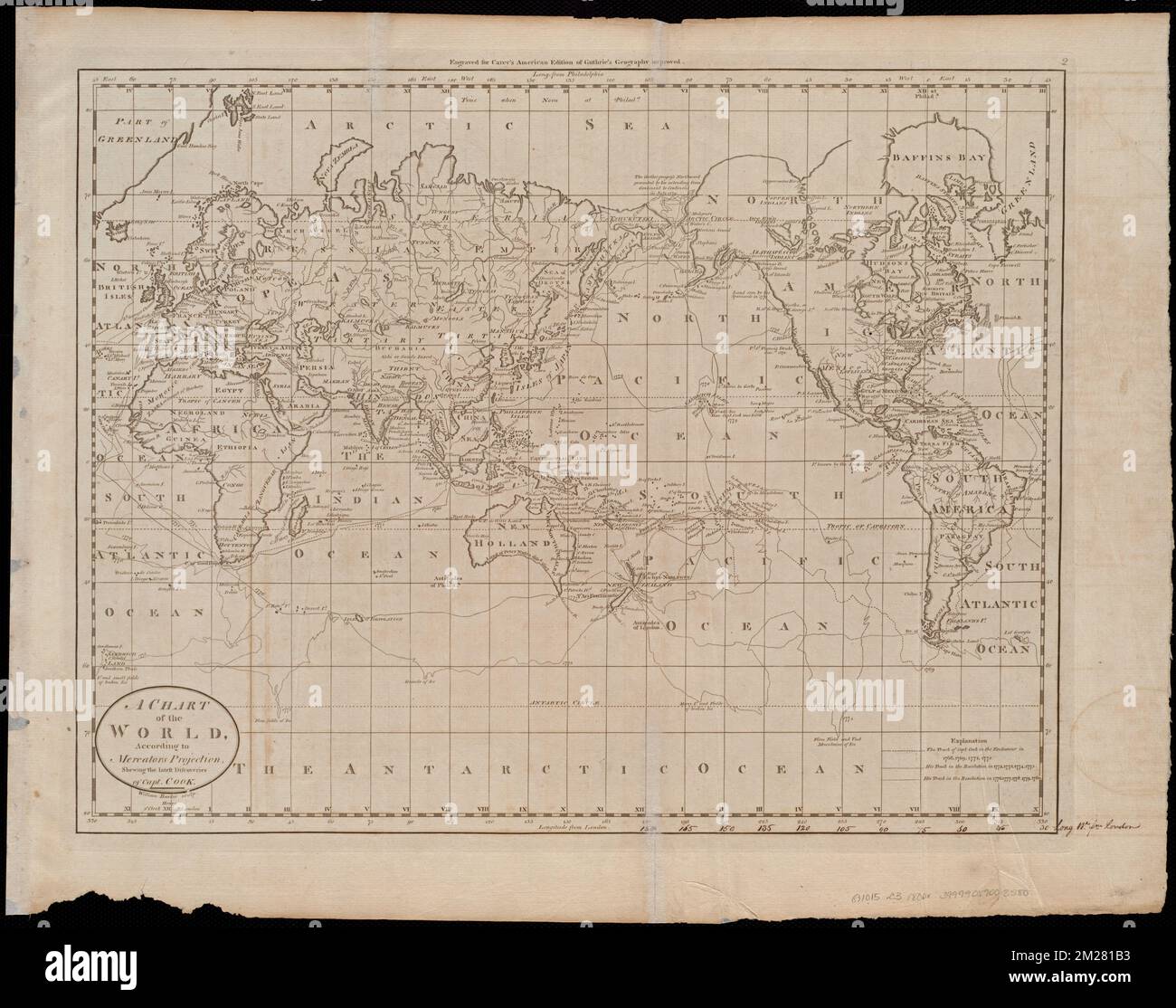 A chart of the world, according to Mercators projection, shewing the ...