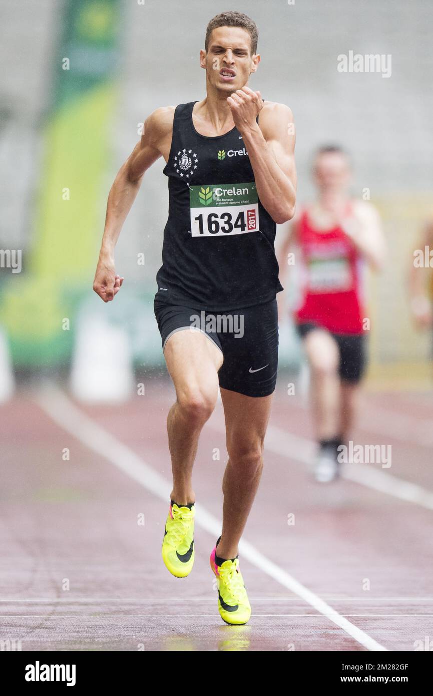Belgian Dylan Borlee pictured in action during the men's 400m on the ...