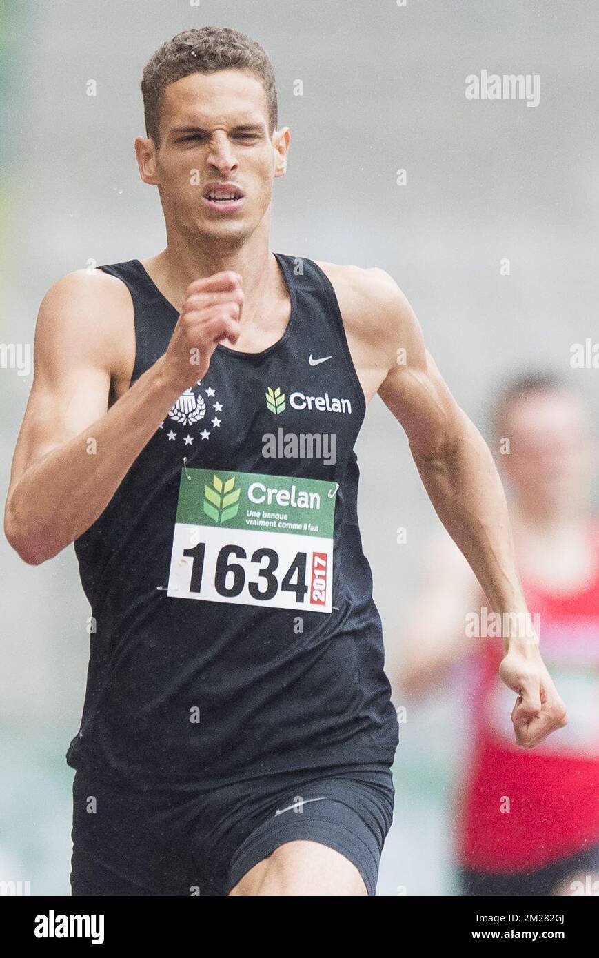 Belgian Dylan Borlee pictured in action during the men's 400m on the ...