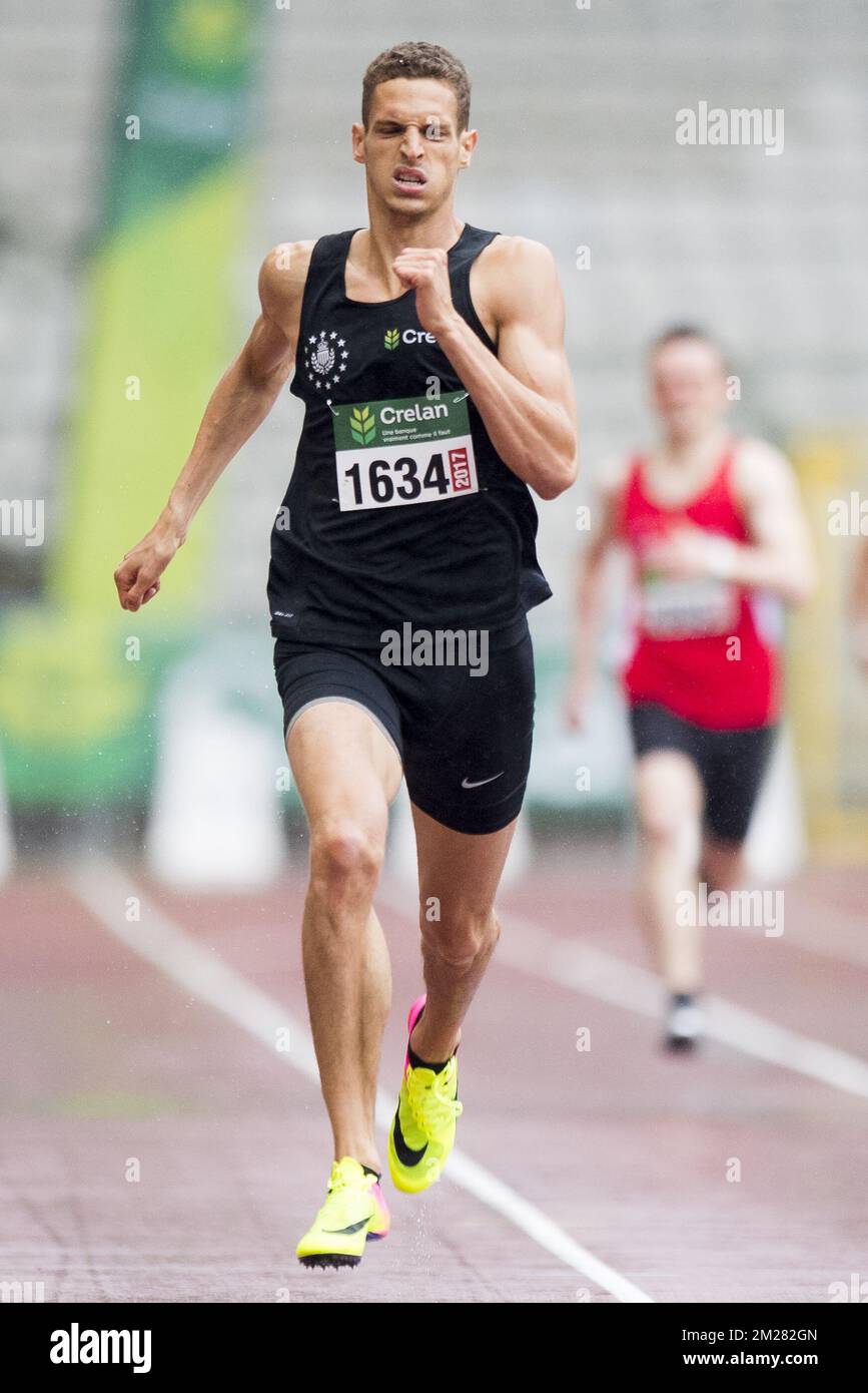 Belgian Dylan Borlee pictured in action during the men's 400m on the ...