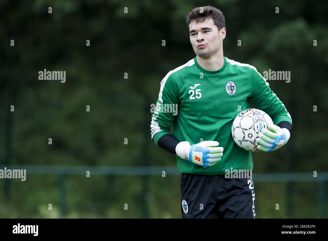 Goalkeeper Quintijn Steelant pictured during the first training session ...
