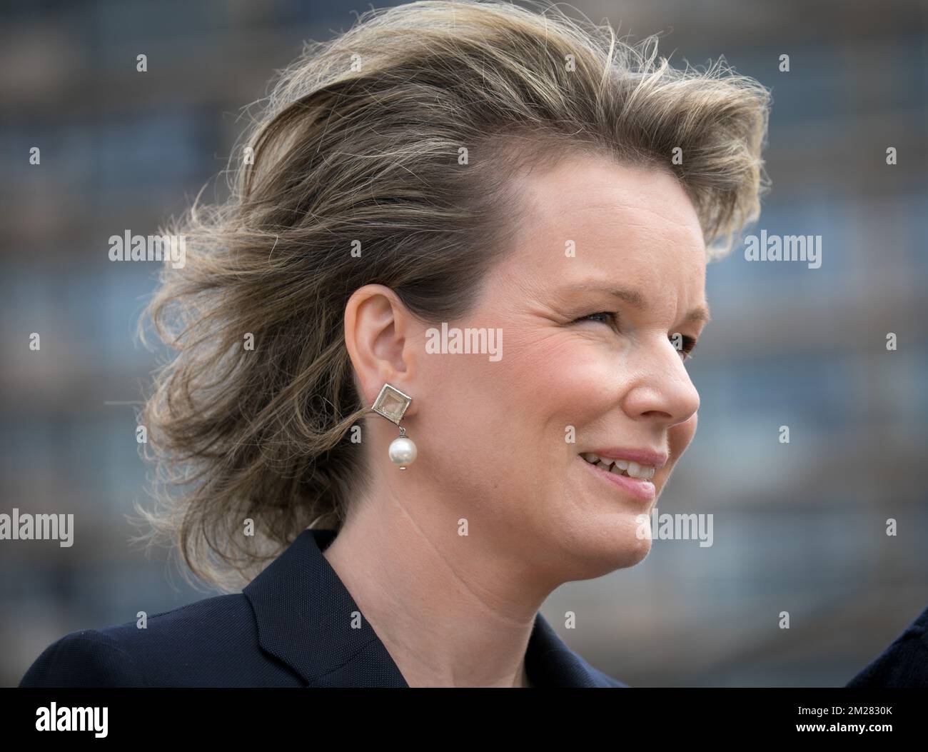 Queen Mathilde of Belgium pictured during a photoshoot of the Belgian ...