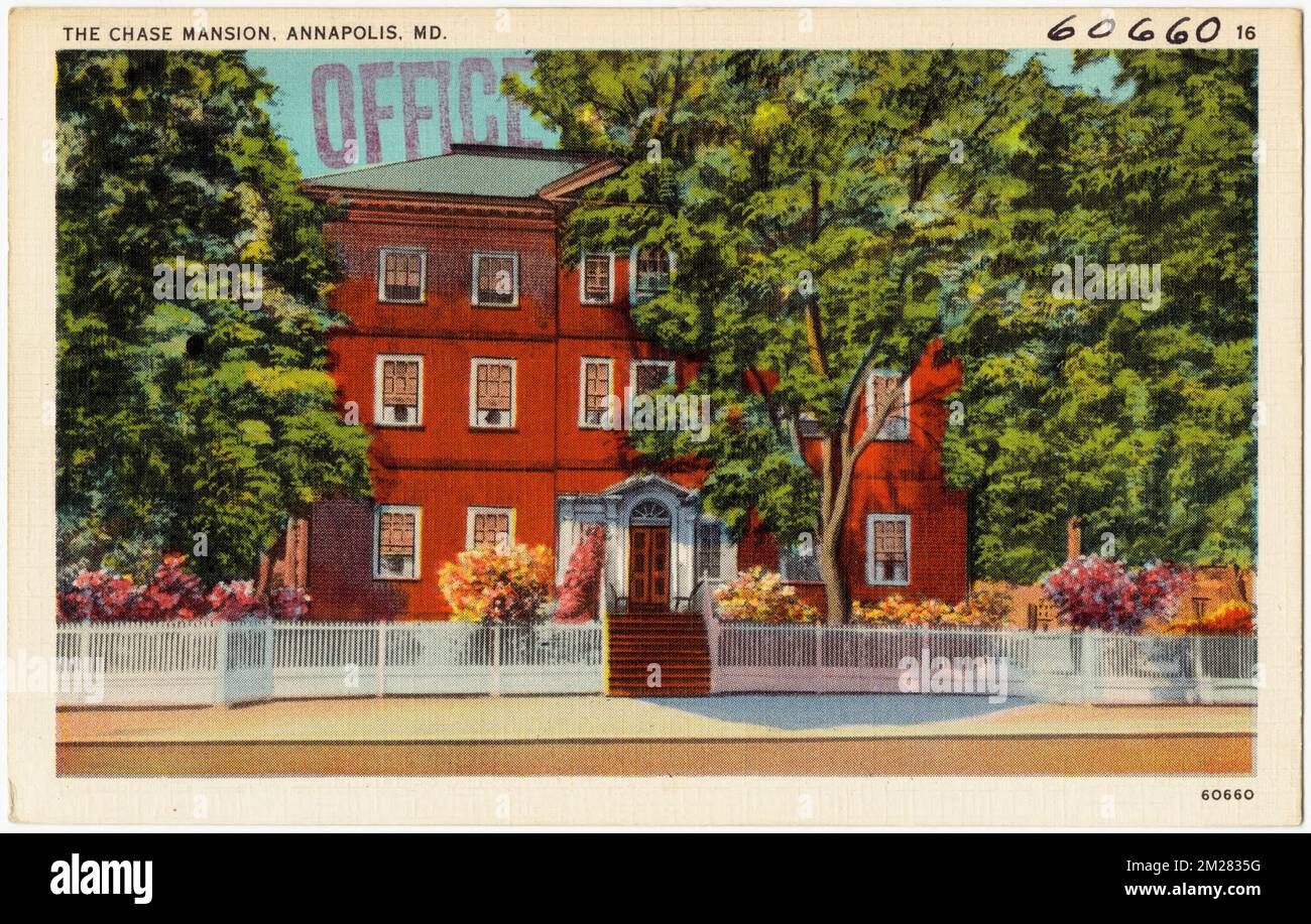 The Chase Mansion, Annapolis, Md. , Historic buildings, Houses, Tichnor ...