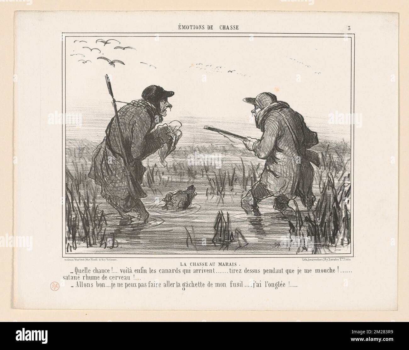 La chasse au marais - quelle chance!.... Honoré Daumier (1808-1879 ...
