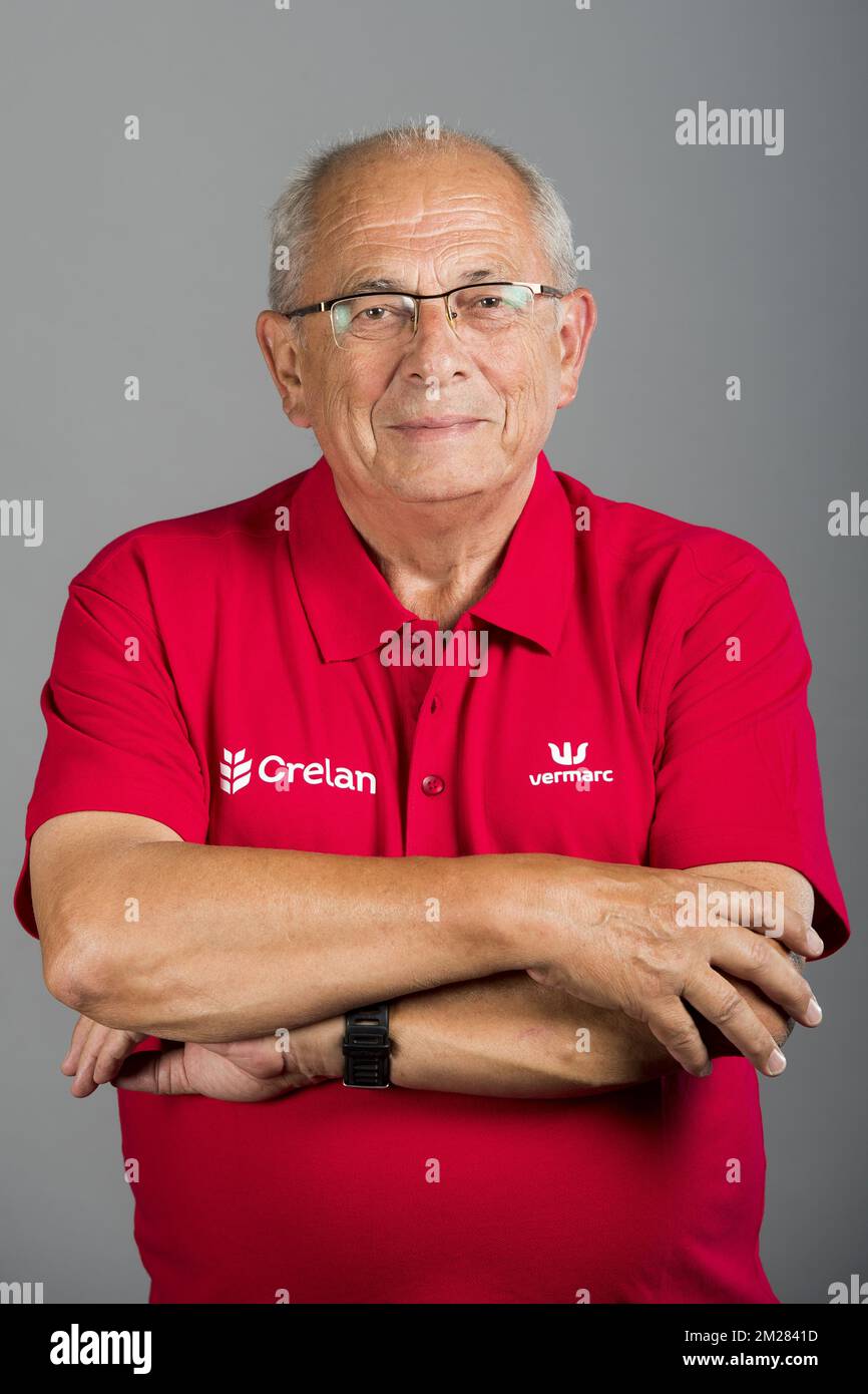Andre Mahy poses for the photographer during a photoshoot at the ...