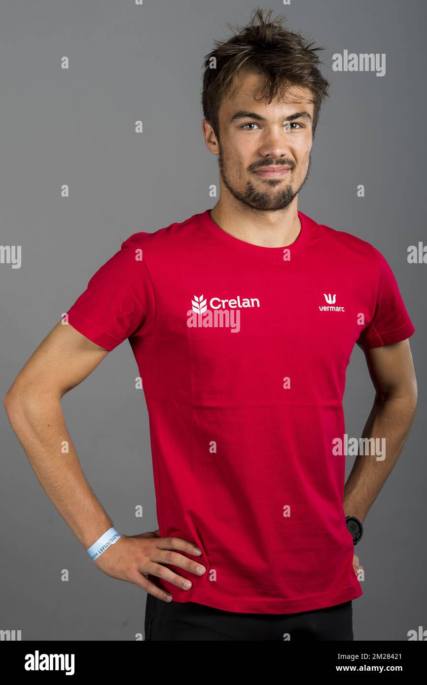 Dries De Smet poses for the photographer during a photoshoot at the Belgian Athletics ...