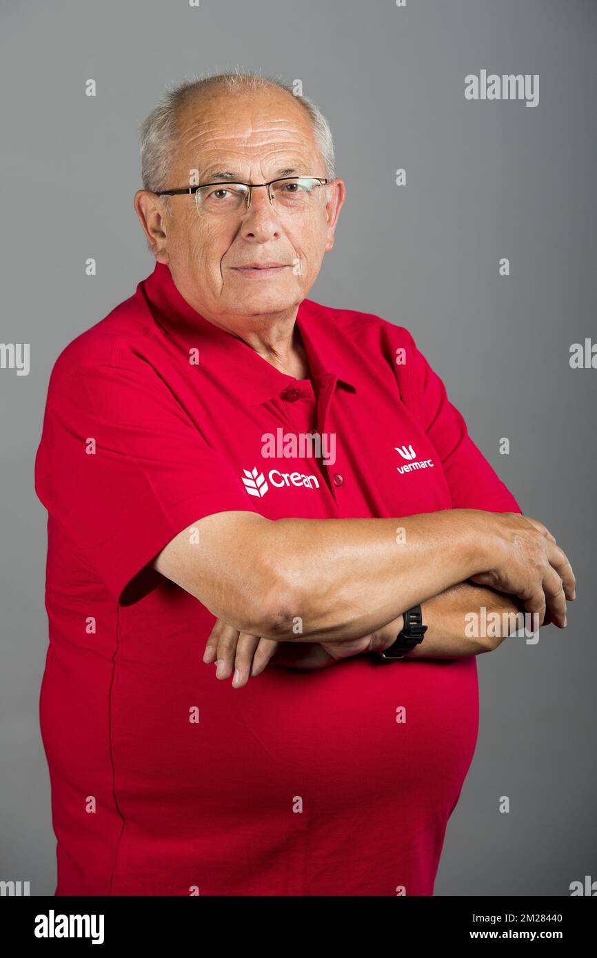 Andre Mahy poses for the photographer during a photoshoot at the ...